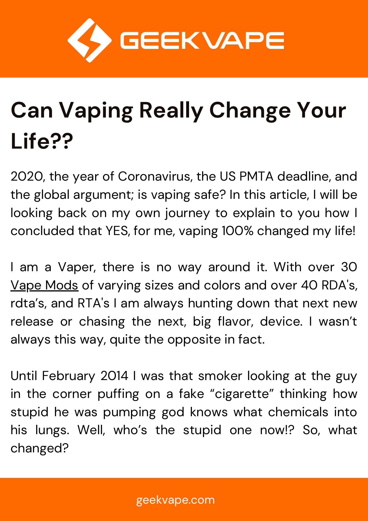 Can vaping really change your life - Geek Vape - Page 1 - 4 | Flip PDF ...
