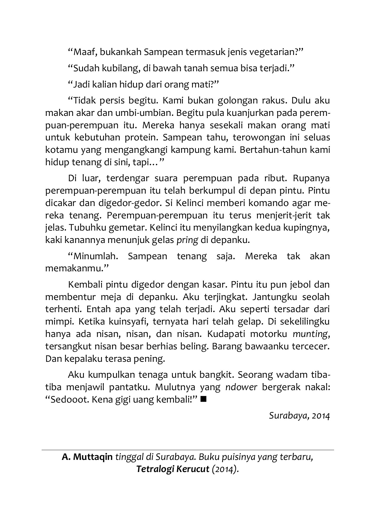 Kumpulan Cerpen Tempo - sis075478 - Halaman 408 | PDF Online | PubHTML5