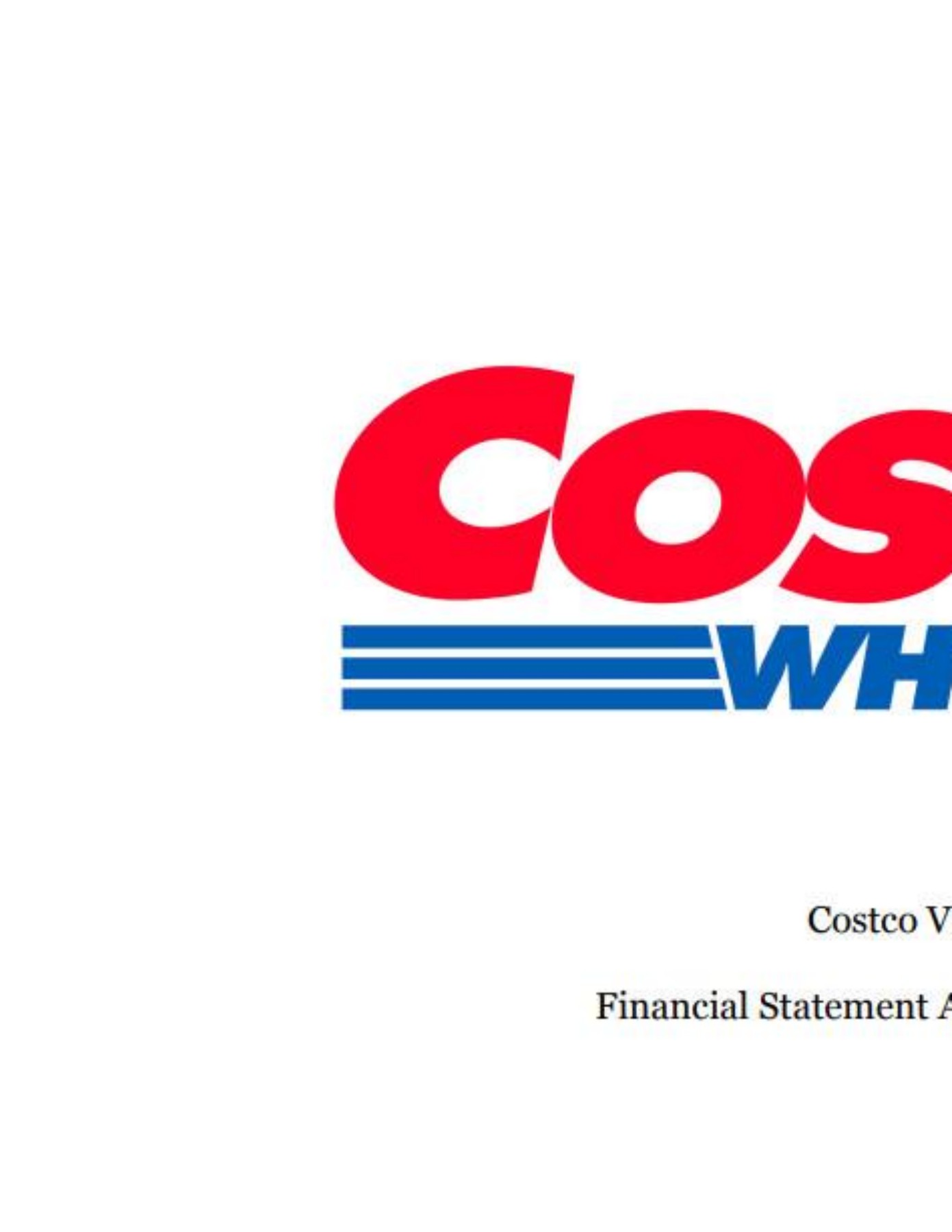 Costco Valuation - Financial Statement Analysis - Nguyen Tu Xuan - Page ...
