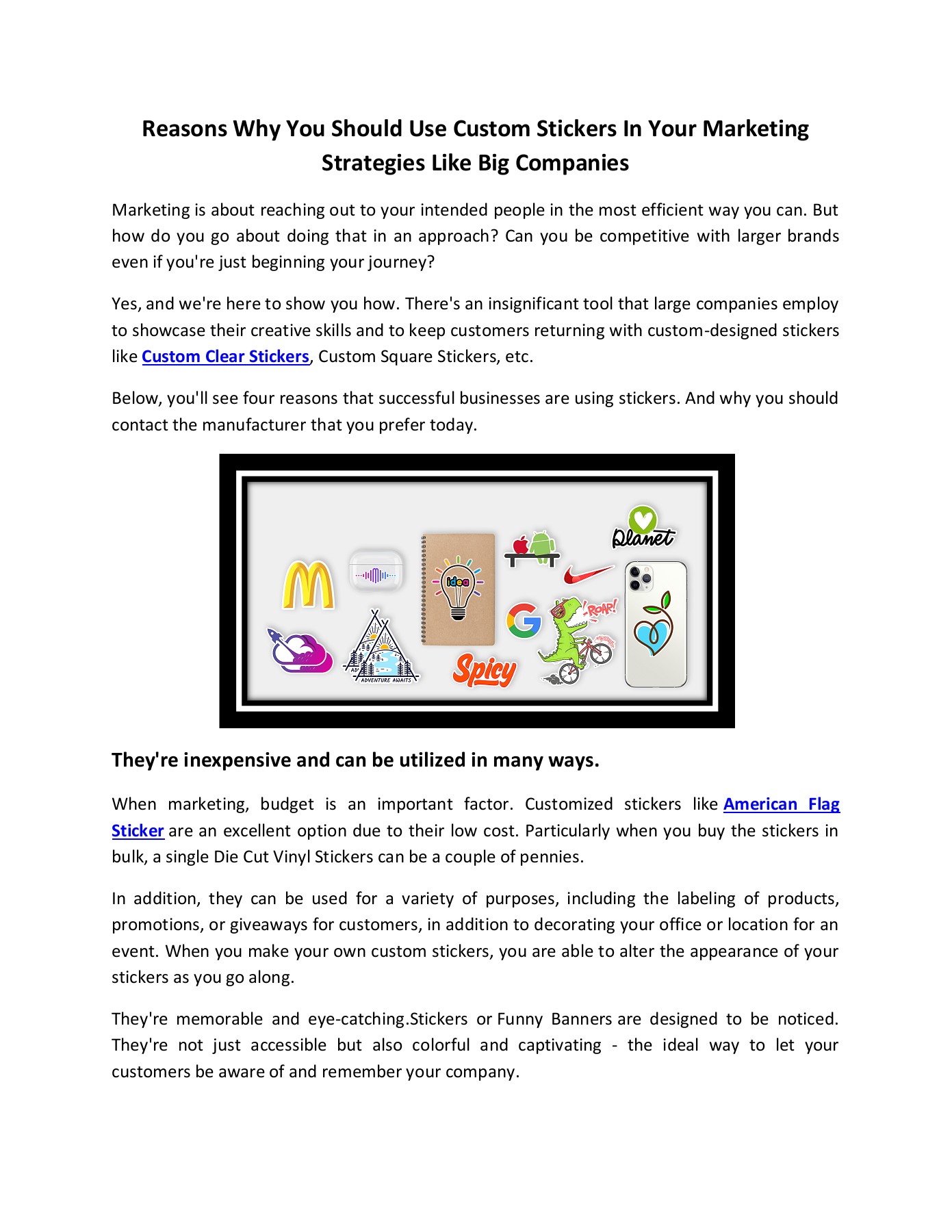 Custom Stickers Fast - vinylstatus.com - Page 1 | Flip PDF Online ...