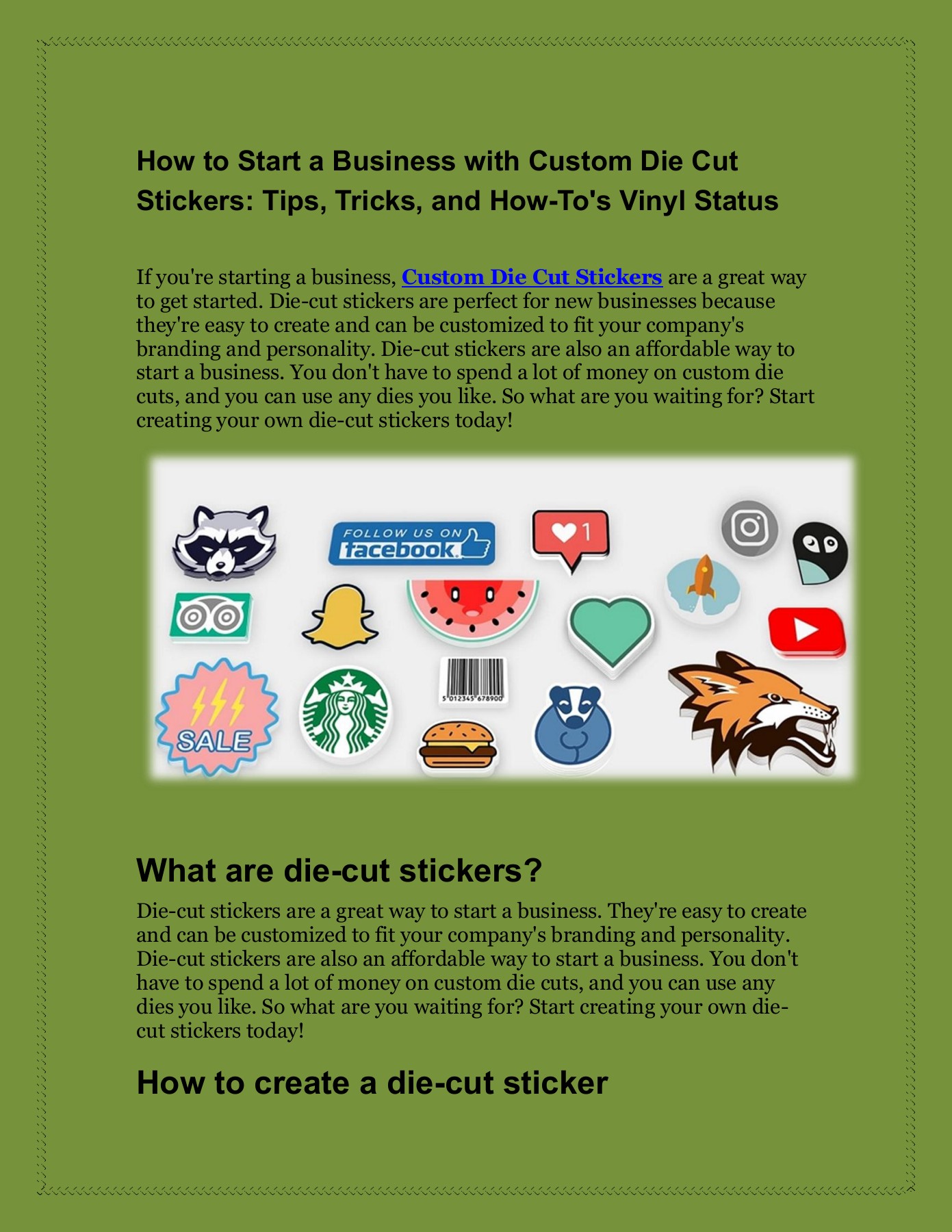 Custom Die Cut Sticker - vinylstatus.com - Page 1 - 2 | Flip PDF Online ...