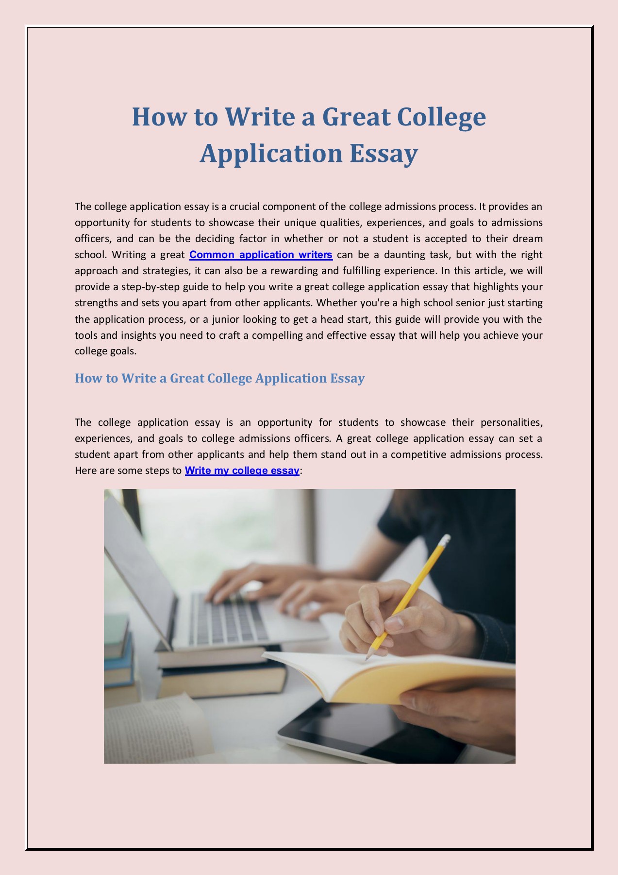 How to Write a Great College Application Essay - Paige Williams - Page ...