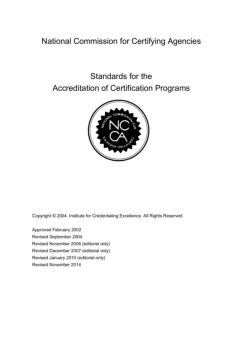 NCCA Standards 2016 FINAL.pdf - Certification program-Examination ...