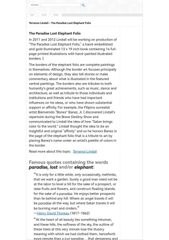 ??WIKIPEDIA FOLIO: PARADISE LOST ELEPHANT FOLIO???️ "Wikipedia Folio (Creative Commons)", And ...