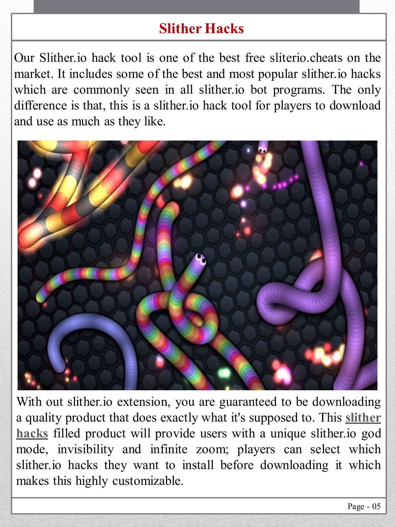 Slither Hacks - slitheriohack - Page 5 | Flip PDF Online | PubHTML5