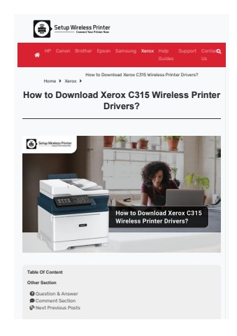 How to Download Xerox C315 Wireless Printer Drivers? - Setup Wireless Printer - Page 1 - 9 ...