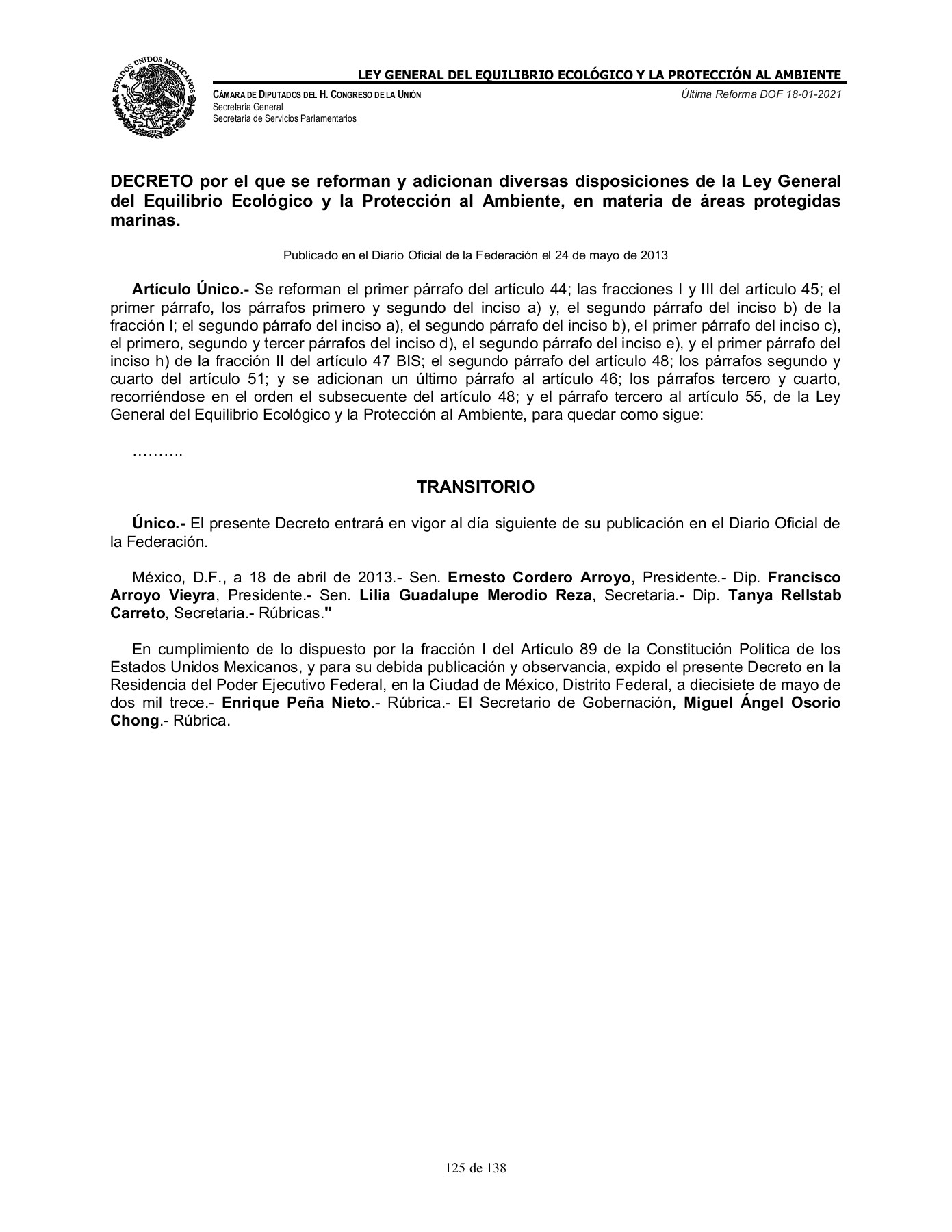 Ley General de Equilibrio Ecológico y la Protección al Ambiente (LGEEPA ...