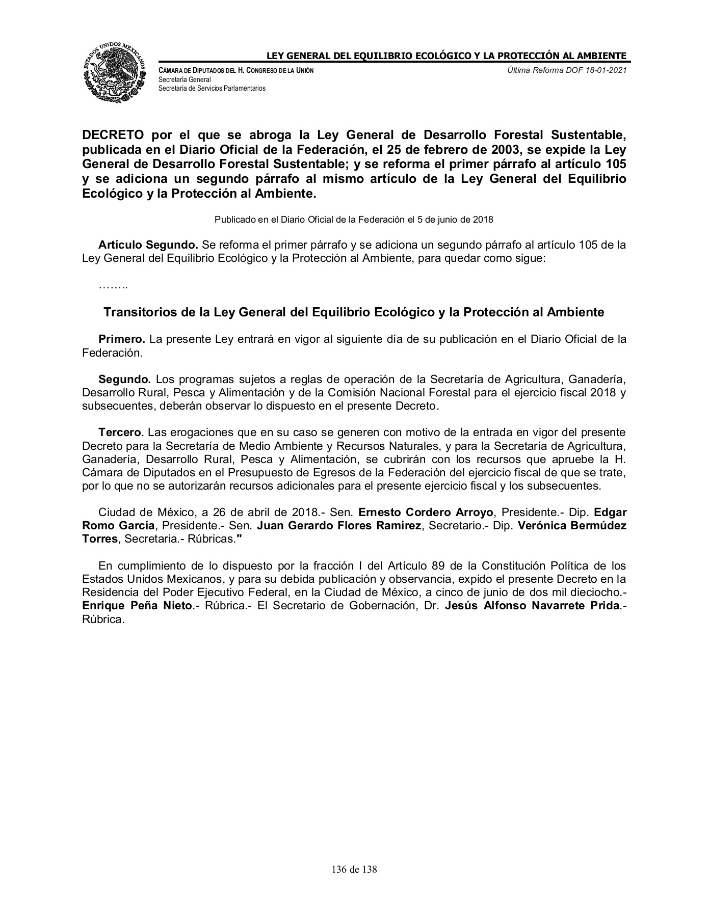Ley General de Equilibrio Ecológico y la Protección al Ambiente (LGEEPA ...