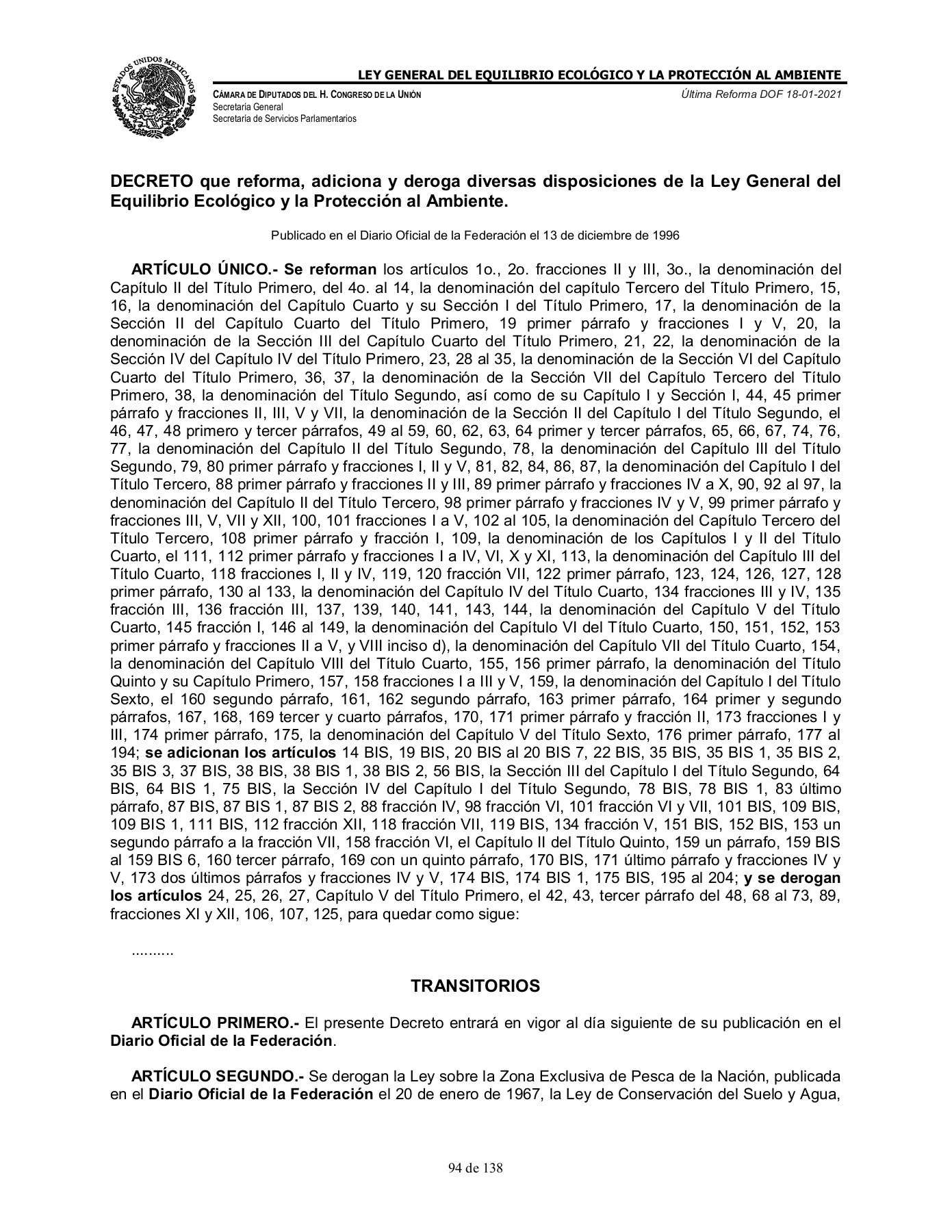 Ley General de Equilibrio Ecológico y la Protección al Ambiente (LGEEPA ...