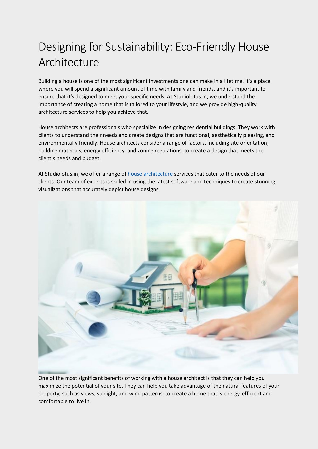 Designing for Sustainability: Eco-Friendly House Architecture - studio ...