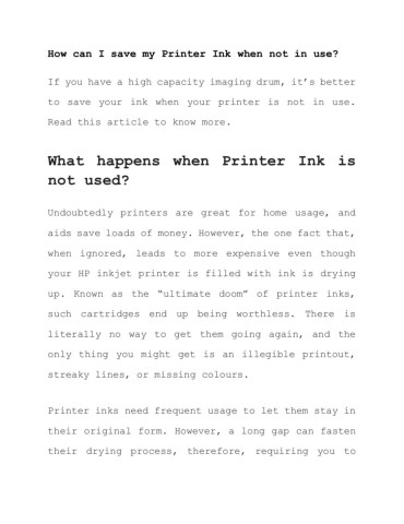 How do you make your printer last longer_