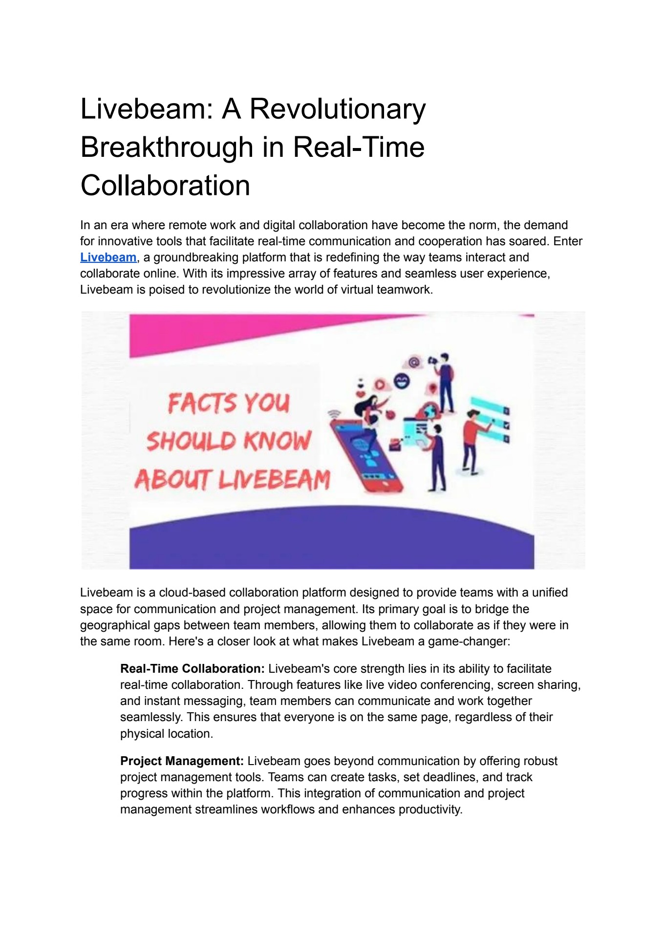 Livebeam_ A Revolutionary Breakthrough in Real-Time Collaboration ...