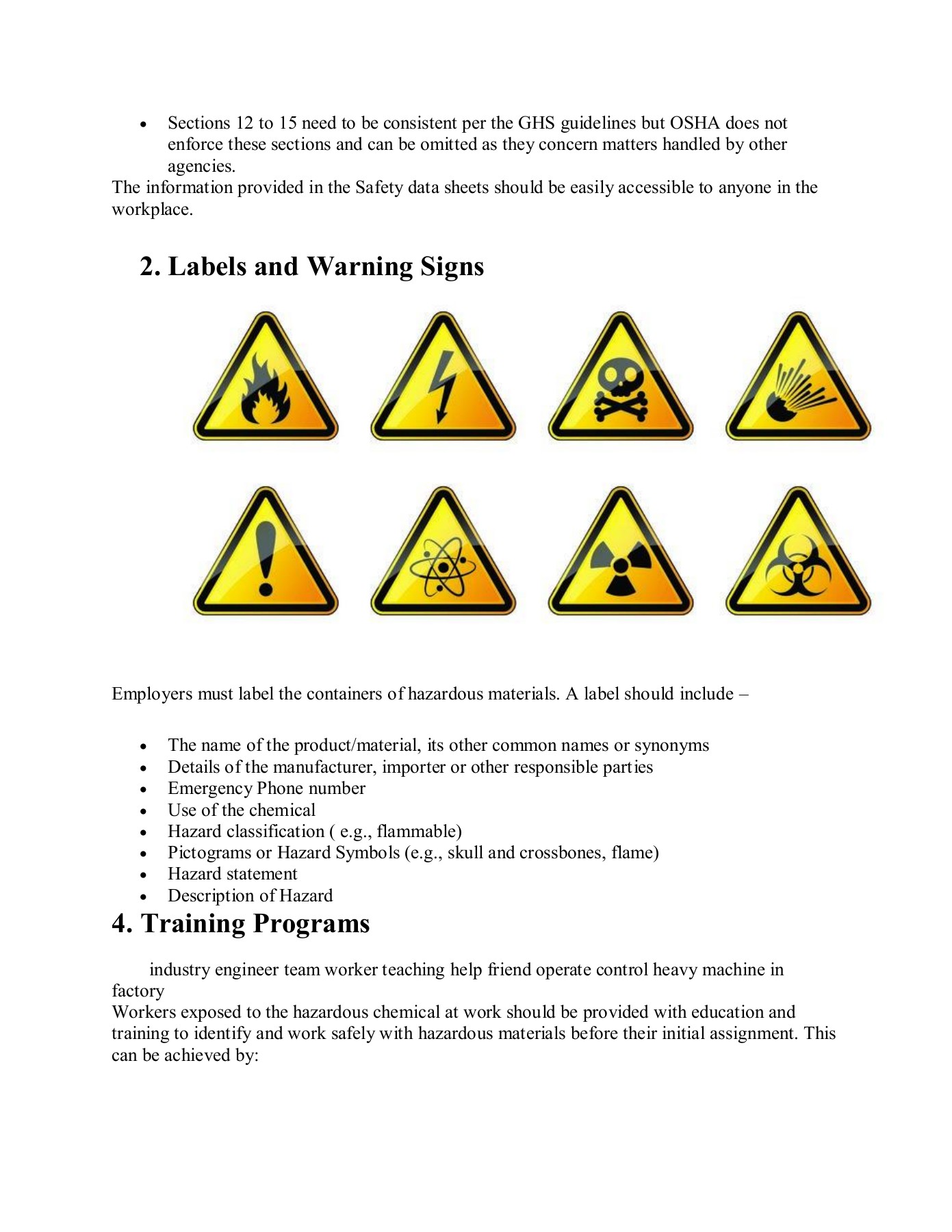OSHA Hazard Communication Standard - The Basics - HAZWOPER OSHA - Page ...
