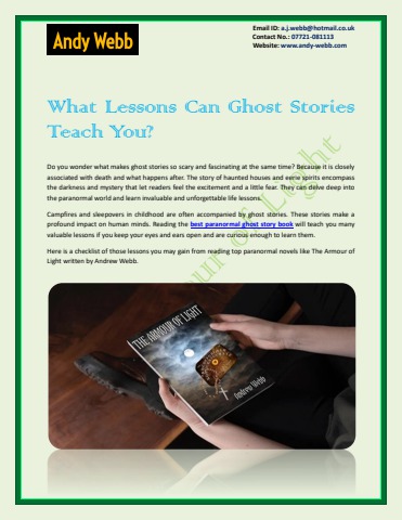 What Lessons Can Ghost Stories Teach You?
