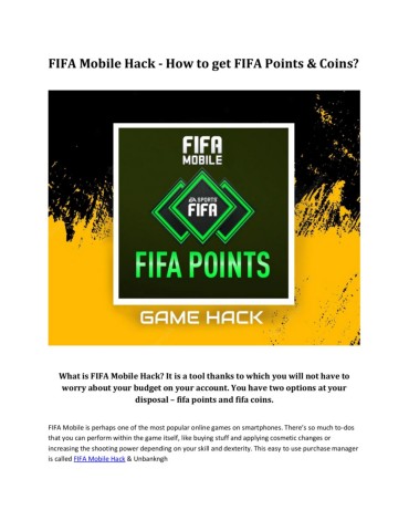 FIFA Mobile Hack - thomas loren - Page 1 - 2 | Flip PDF Online | PubHTML5