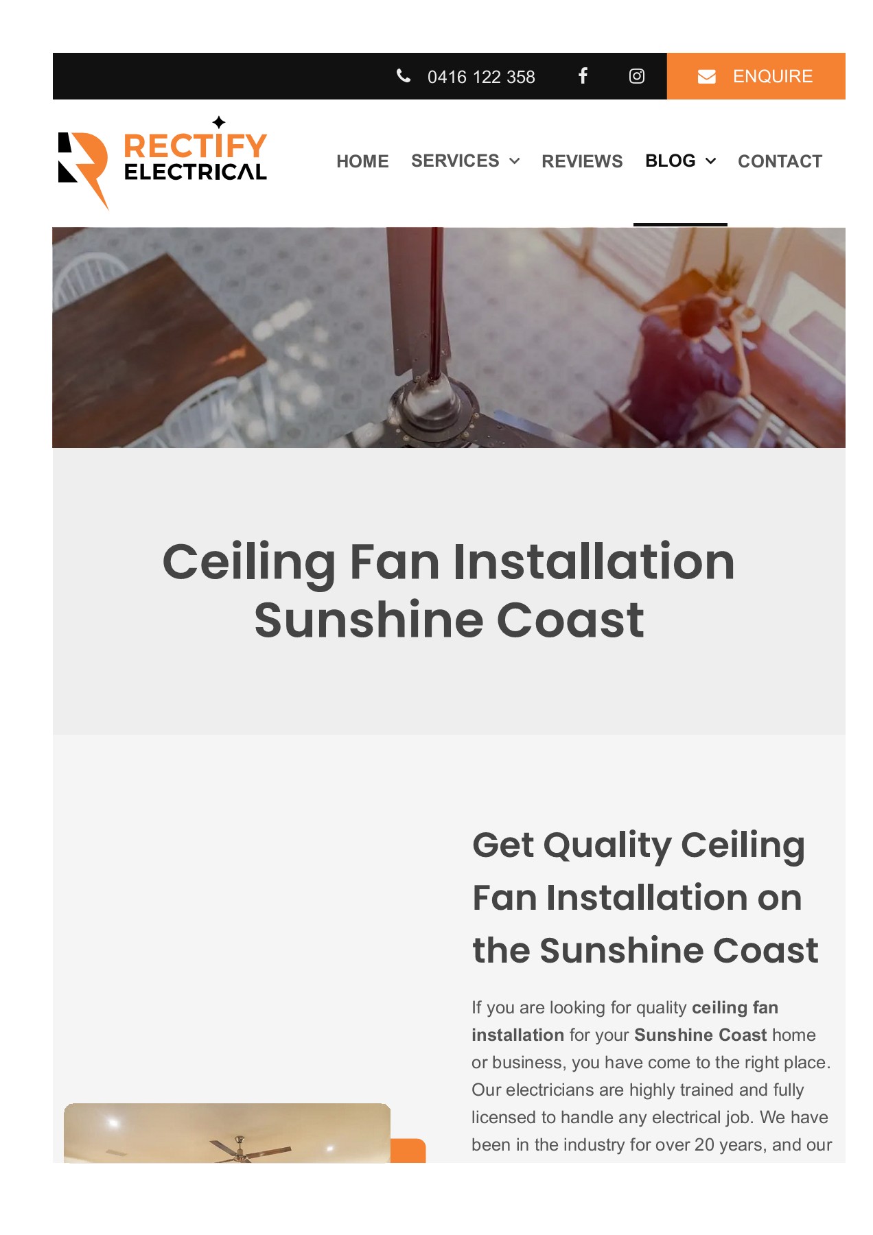 Ceiling Fan Installation Sunshine Coast - Rectify Electrical - Page 1 - 4 | Flip PDF Online ...