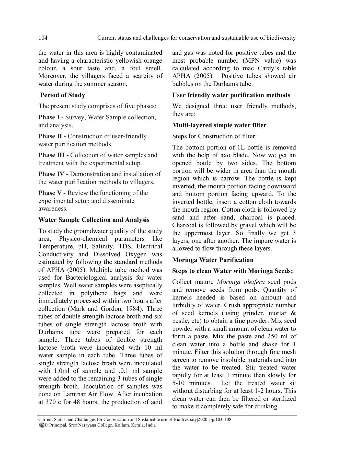 CURRENT STATUS AND CHALLENGES FOR CONSERVATION AND SUSTAINABLE USE OF ...