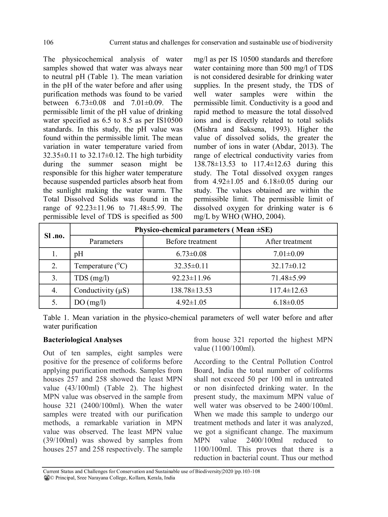 CURRENT STATUS AND CHALLENGES FOR CONSERVATION AND SUSTAINABLE USE OF ...