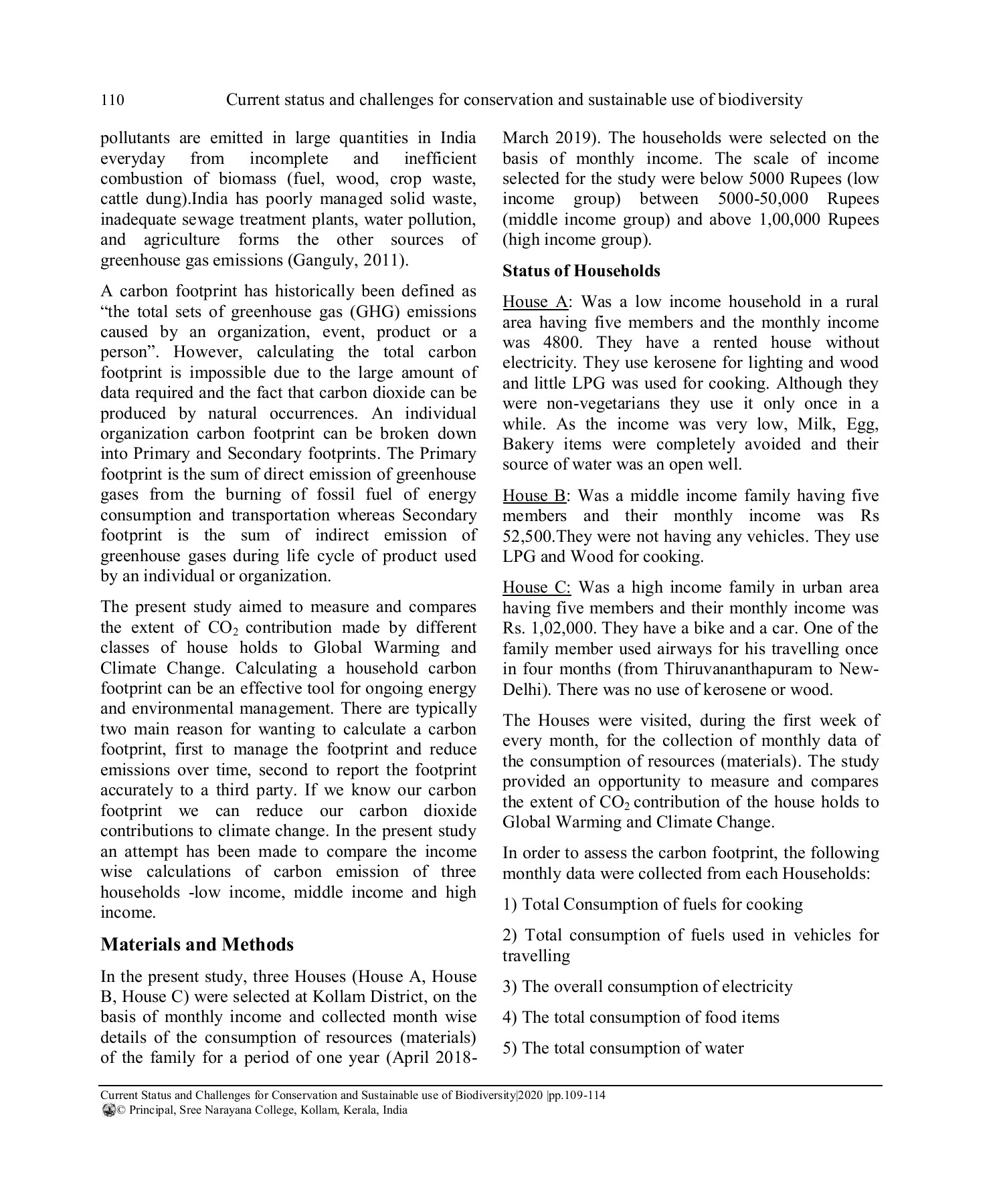 CURRENT STATUS AND CHALLENGES FOR CONSERVATION AND SUSTAINABLE USE OF ...