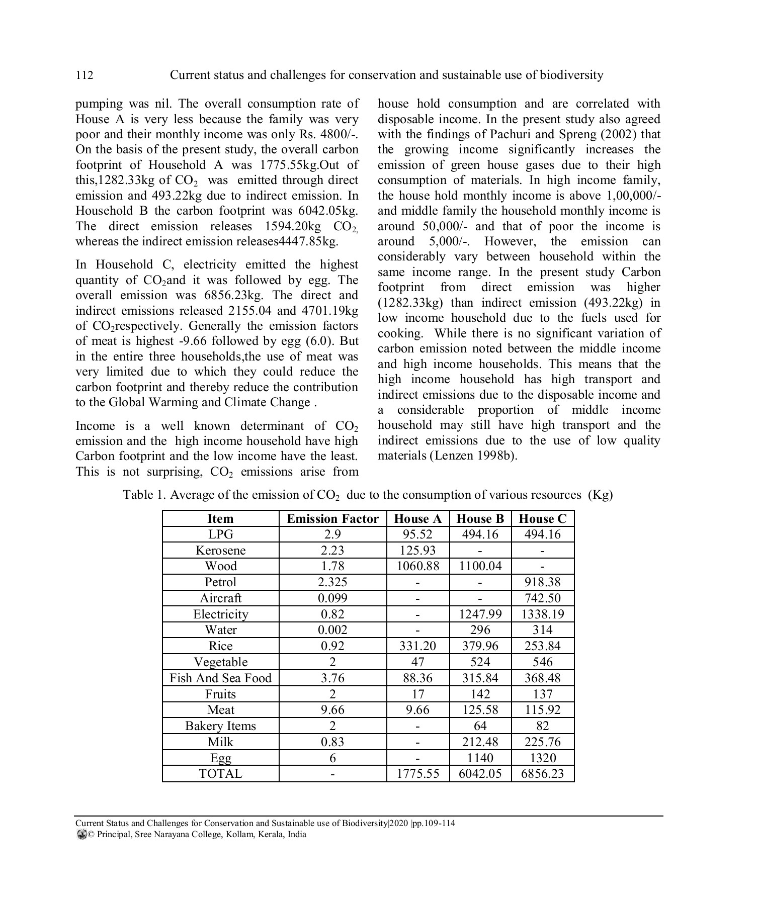 CURRENT STATUS AND CHALLENGES FOR CONSERVATION AND SUSTAINABLE USE OF ...
