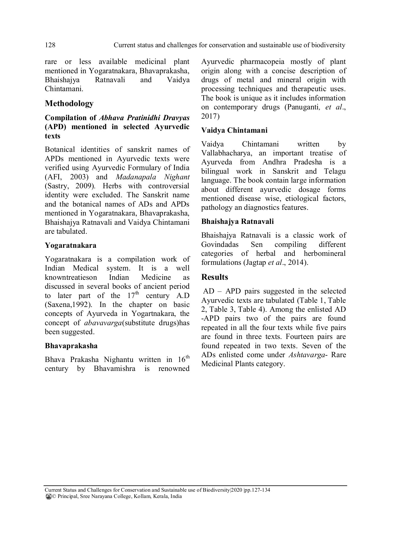 CURRENT STATUS AND CHALLENGES FOR CONSERVATION AND SUSTAINABLE USE OF ...