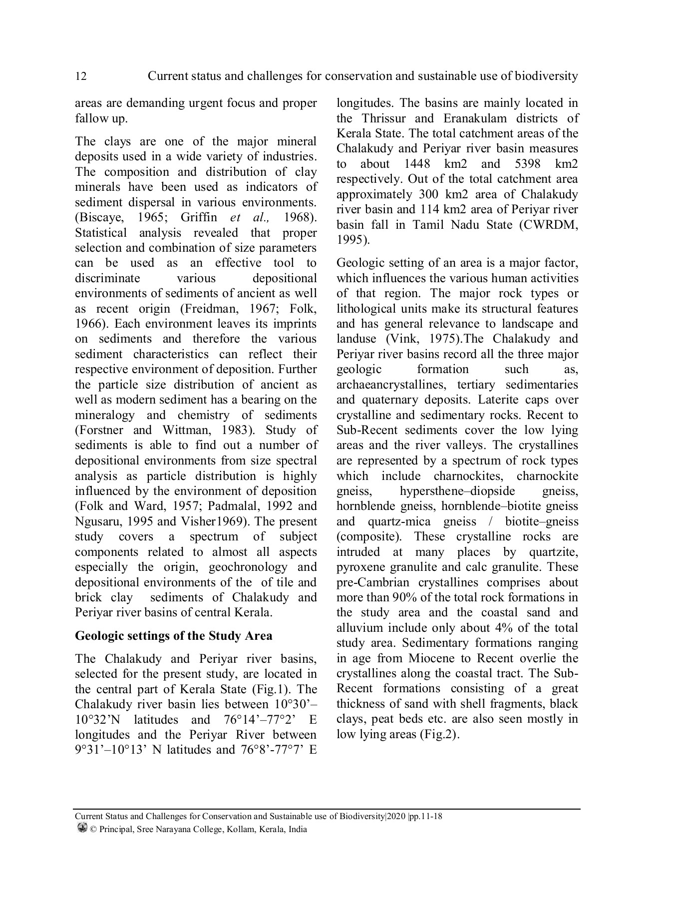 CURRENT STATUS AND CHALLENGES FOR CONSERVATION AND SUSTAINABLE USE OF ...