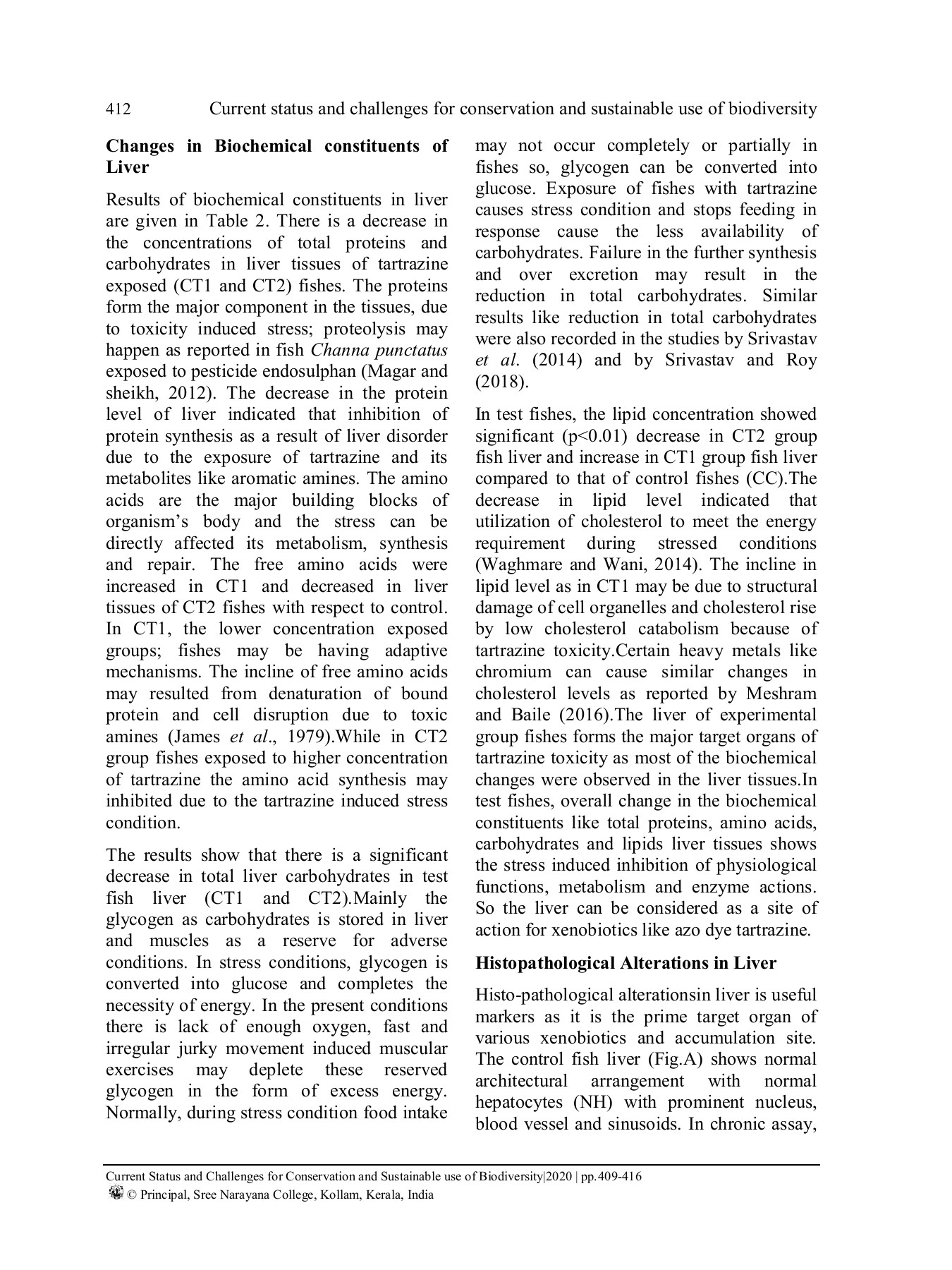 CURRENT STATUS AND CHALLENGES FOR CONSERVATION AND SUSTAINABLE USE OF ...