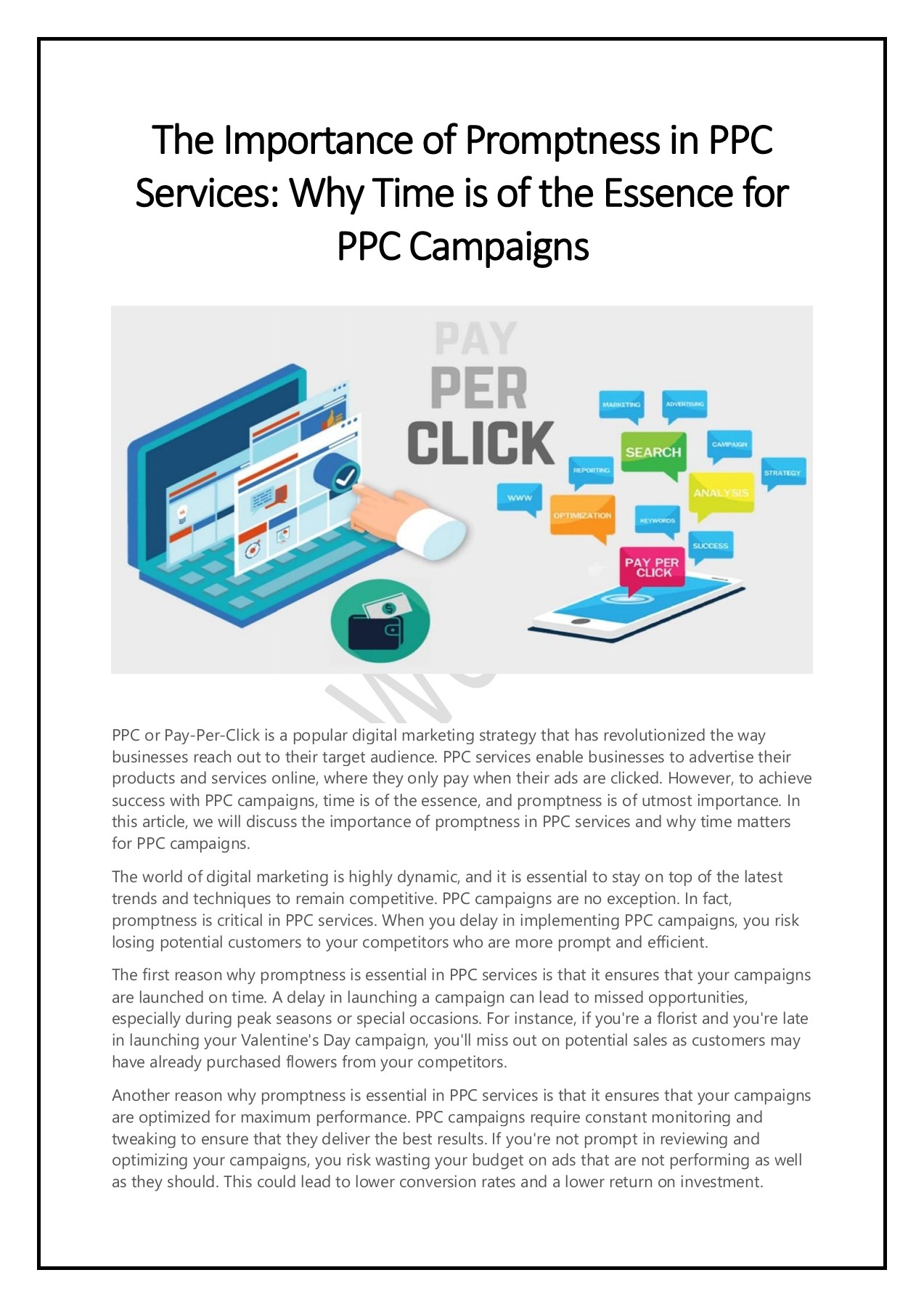 The Importance of Promptness in PPC Services: Why Time is of the ...