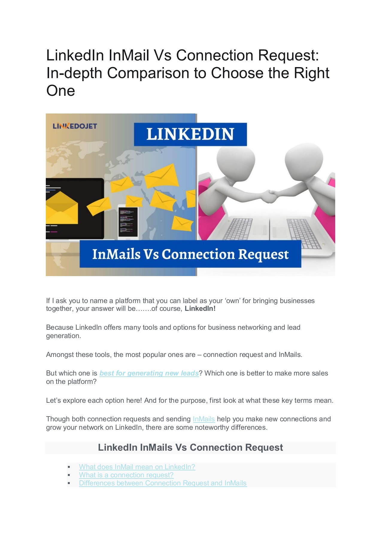 LinkedIn InMail Vs Connection Request: In-depth Comparison to Choose ...