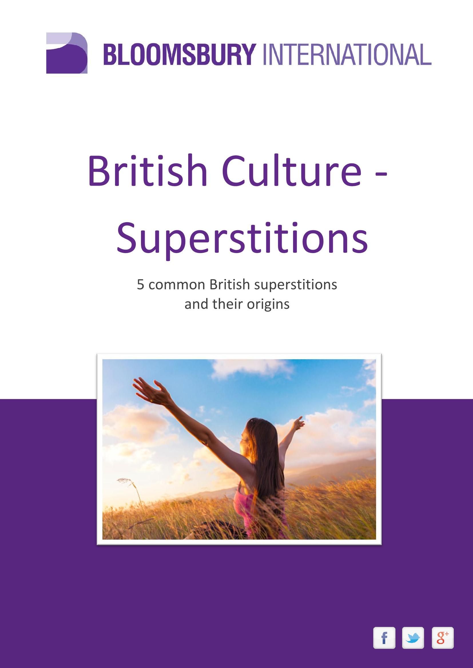 British-culture-superstitions - Challenge-trg Skills - Page 1 - 6 ...
