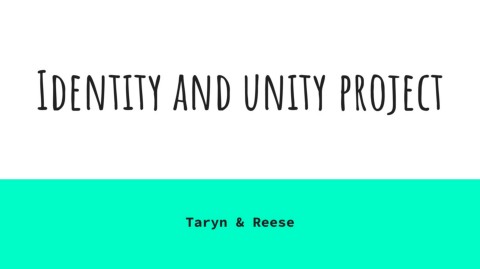 Identity and unity project