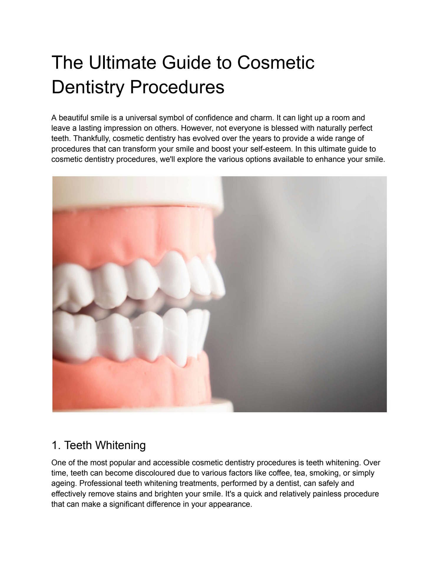 The Ultimate Guide to Cosmetic Dentistry Procedures - Sebastian Mate - Page 1 - 3 | Flip PDF ...