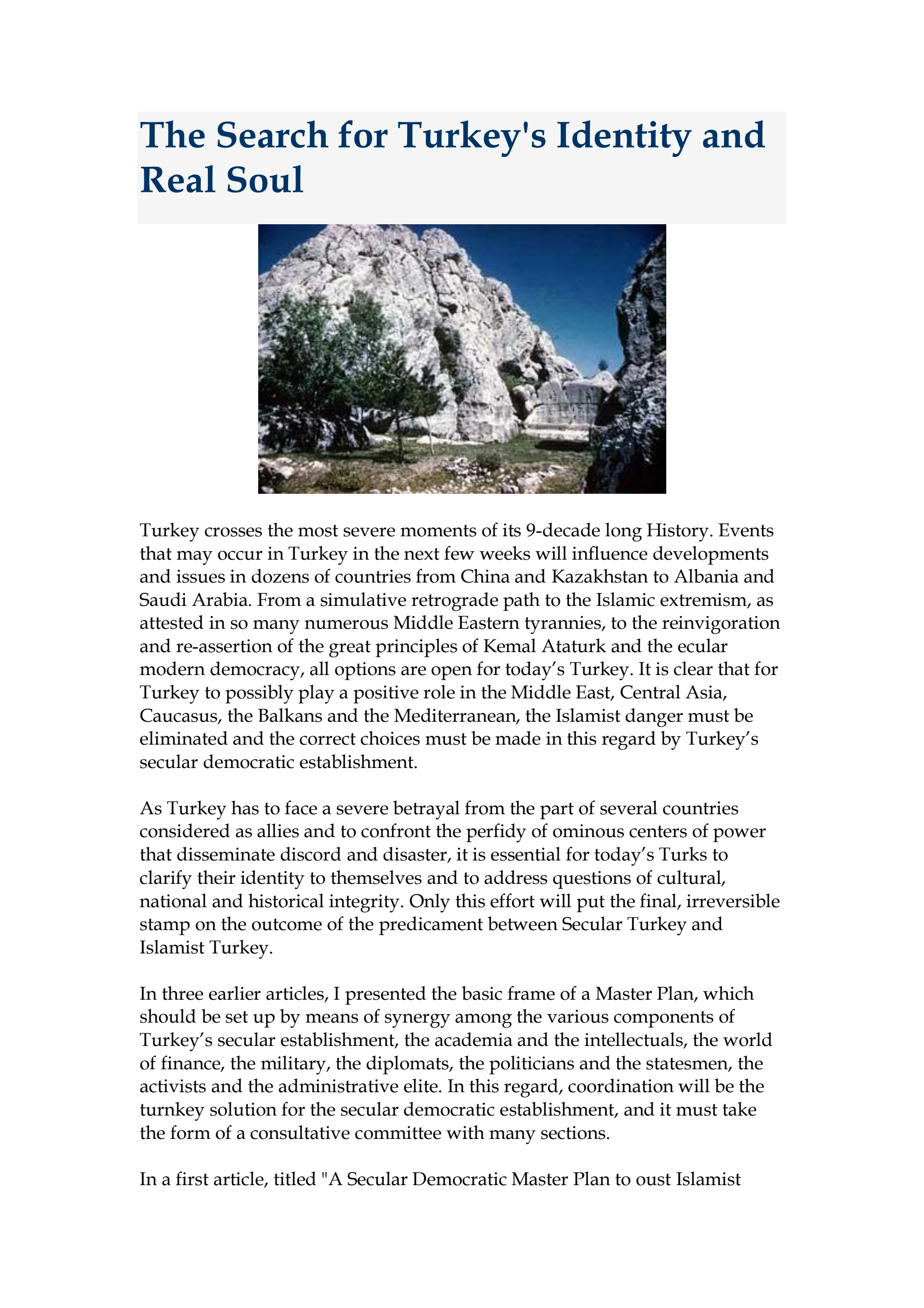 The Search for Turkey's Identity and Real Soul - msvmeg - Page 1 - 11 ...