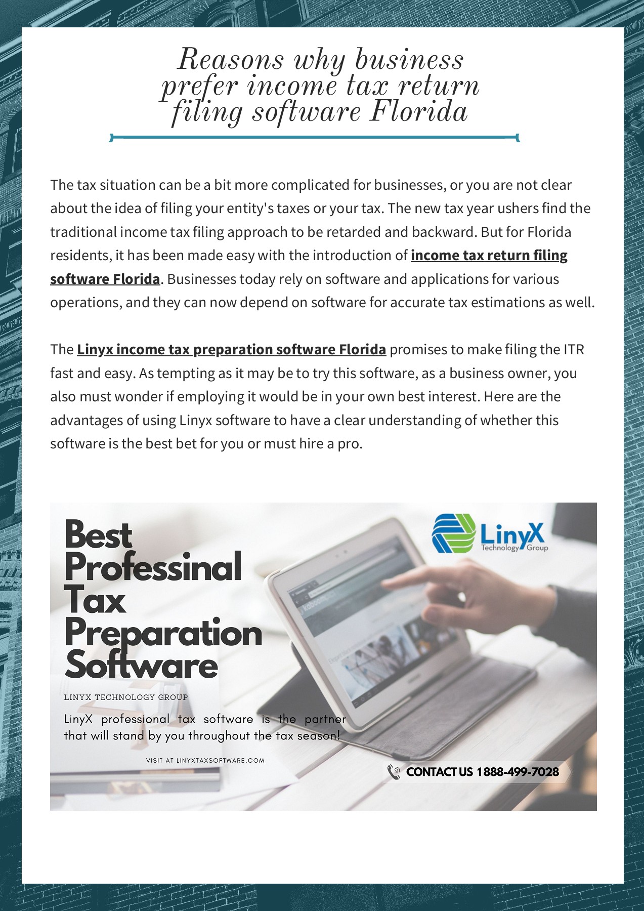 Reasons why business prefer income tax return filing software Florida ...