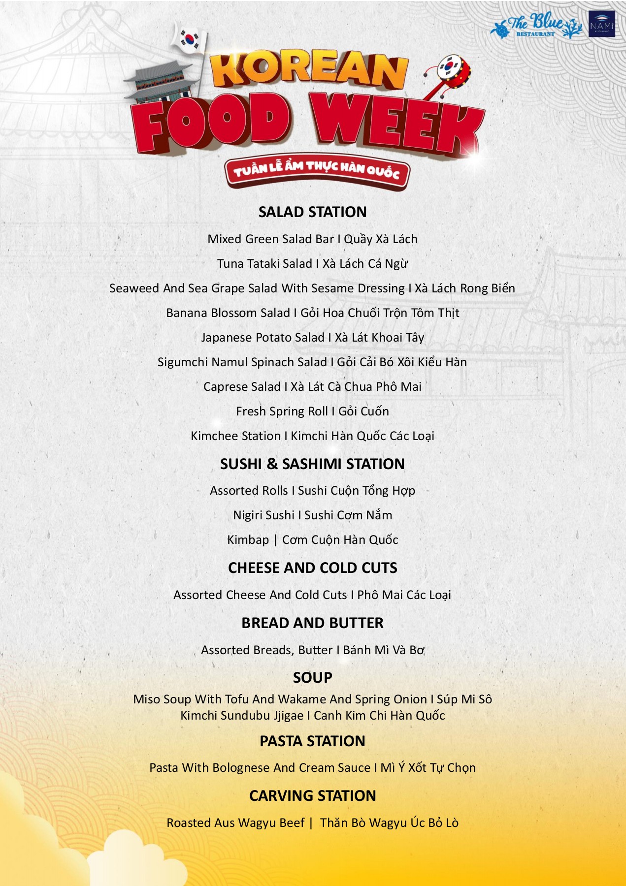 Menu Korean Food Week - Buffet - nguyenkhanhvy1912 - Page 1 - 2 | Flip ...