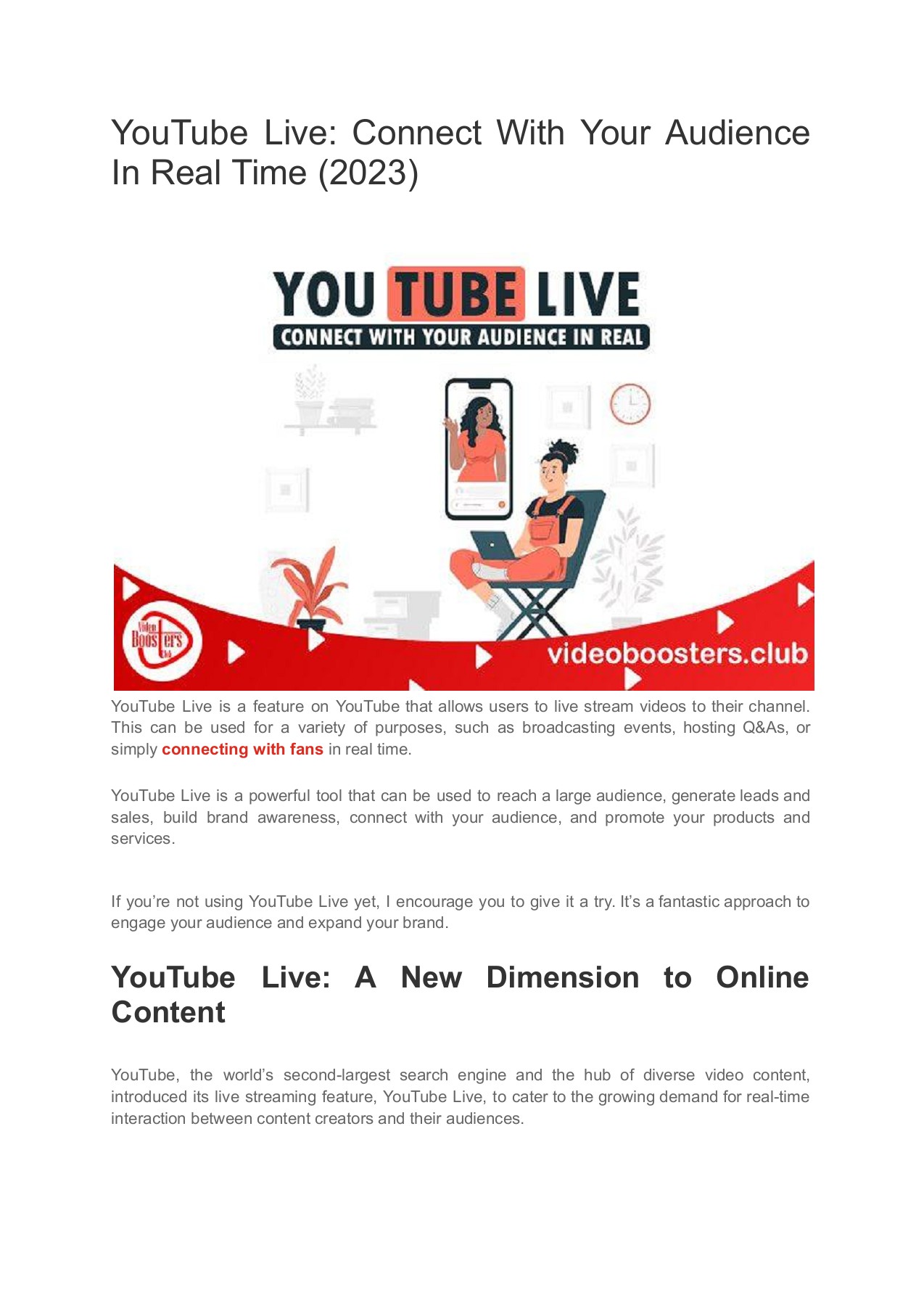 YouTube Live Connect With Your Audience In Real Time 2023 ...