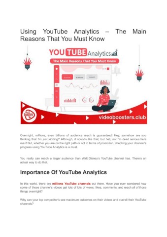 Using YouTube Analytics – The Main Reasons That You Must Know ...