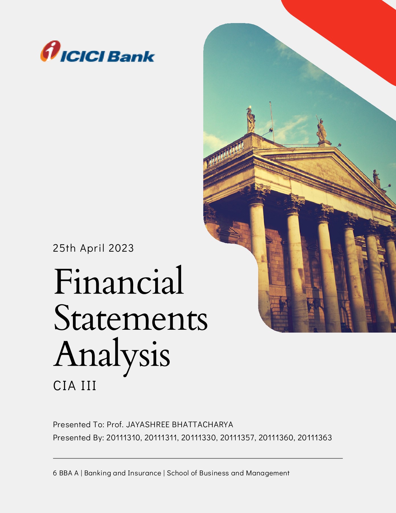 ICICI Bank Financial Statements Analysis - Varian Crasto - Page 1 - 13 | Flip PDF Online | PubHTML5