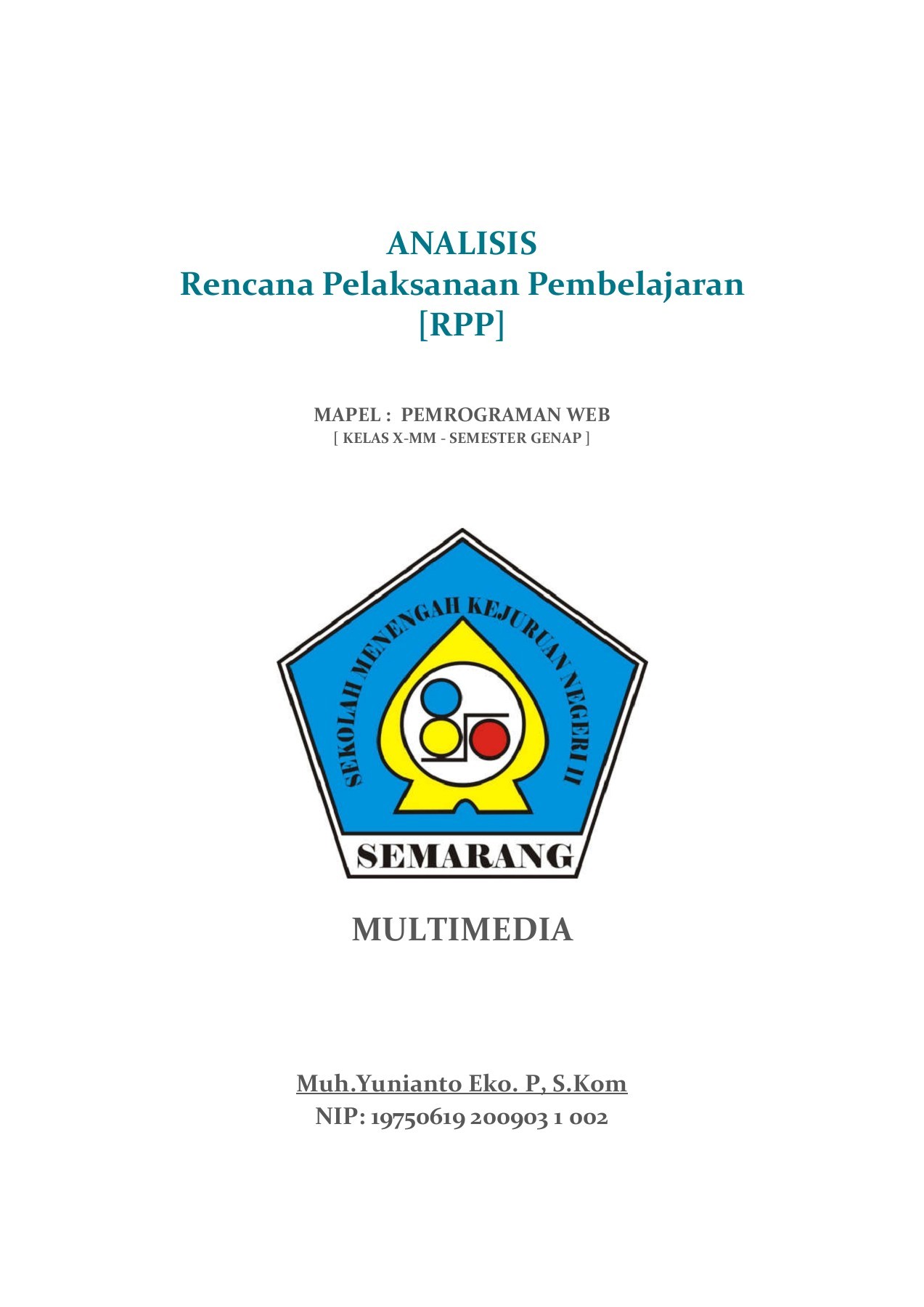 Analisis dan RPP - Pemrograman Web - XMM - Genap - Perpustakaan FlipBook Yunianto (FREE ...