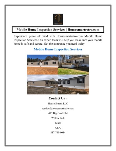 Mobile Home Inspection Services Housesmartretro.com