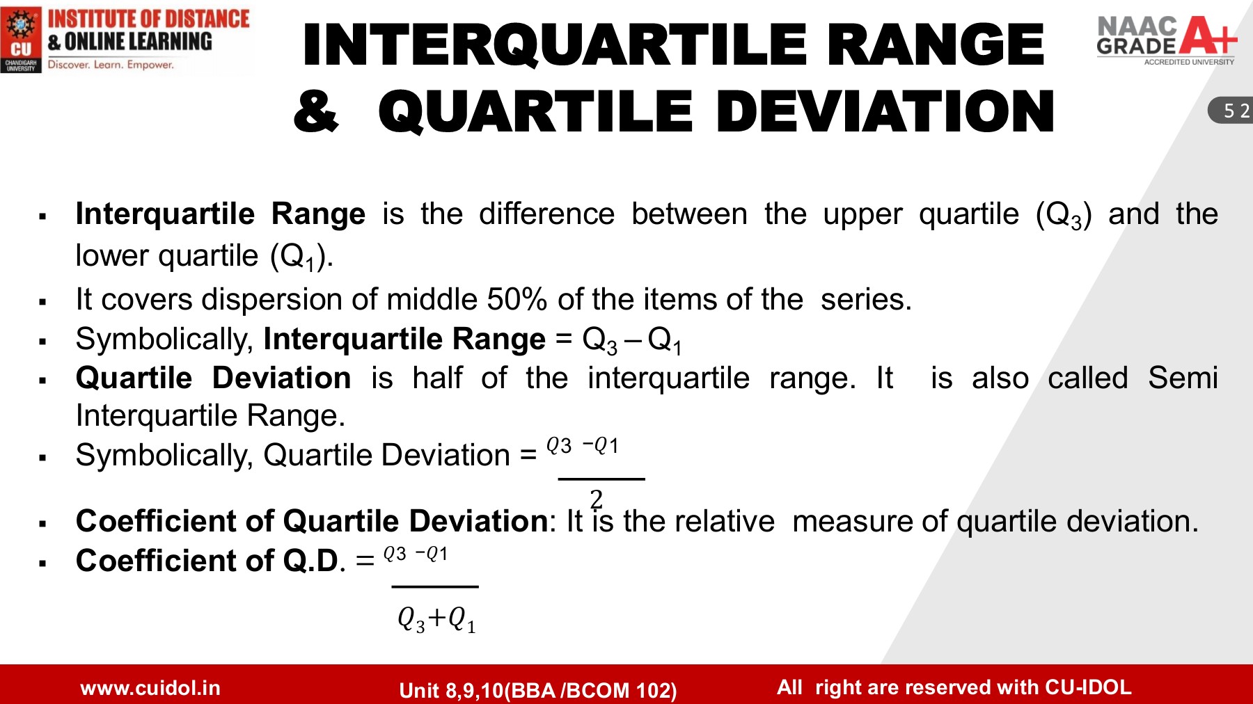 Semi Interquartile Range