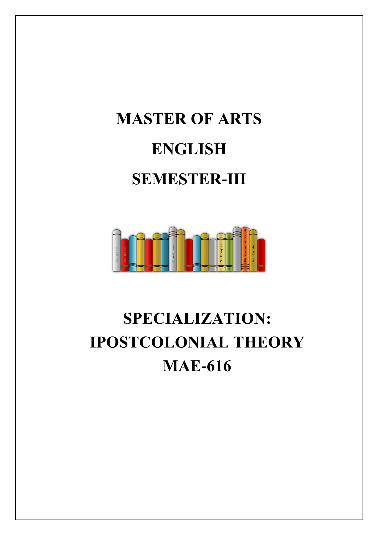 CU-MA English-SEM III-Specialization I-Postcolonial Theory - Teamlease Edtech Ltd (Amita ...