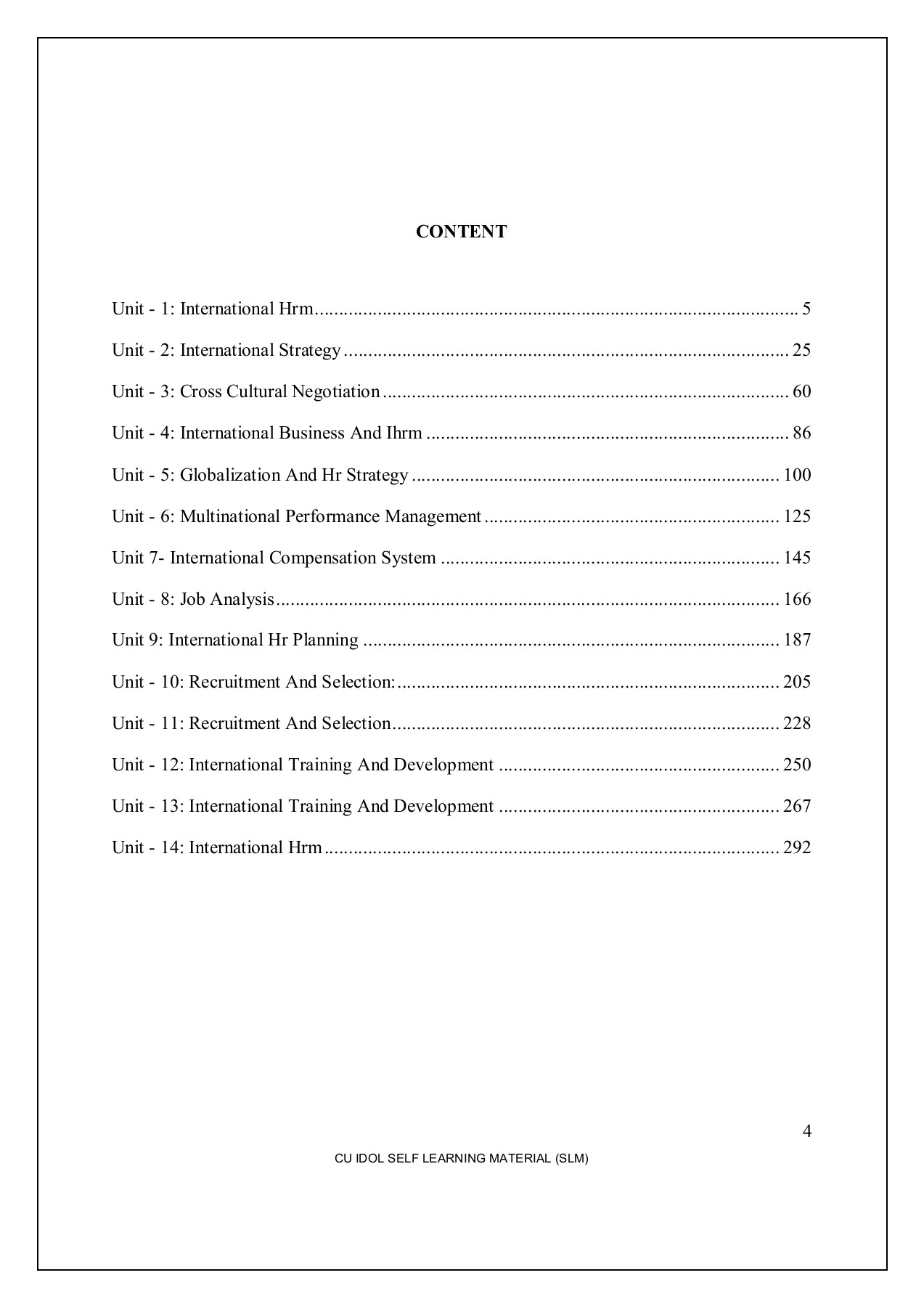 CU MBA SEM IV International HRM - Teamlease Edtech Ltd (Amita Chitroda ...