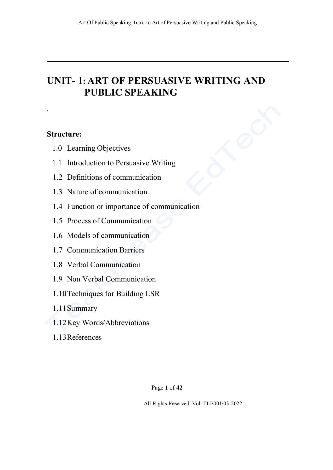 M1 Intro to Art of Persuasive Writing and Public Speaking - Teamlease Edtech Ltd (Amita Chitroda ...