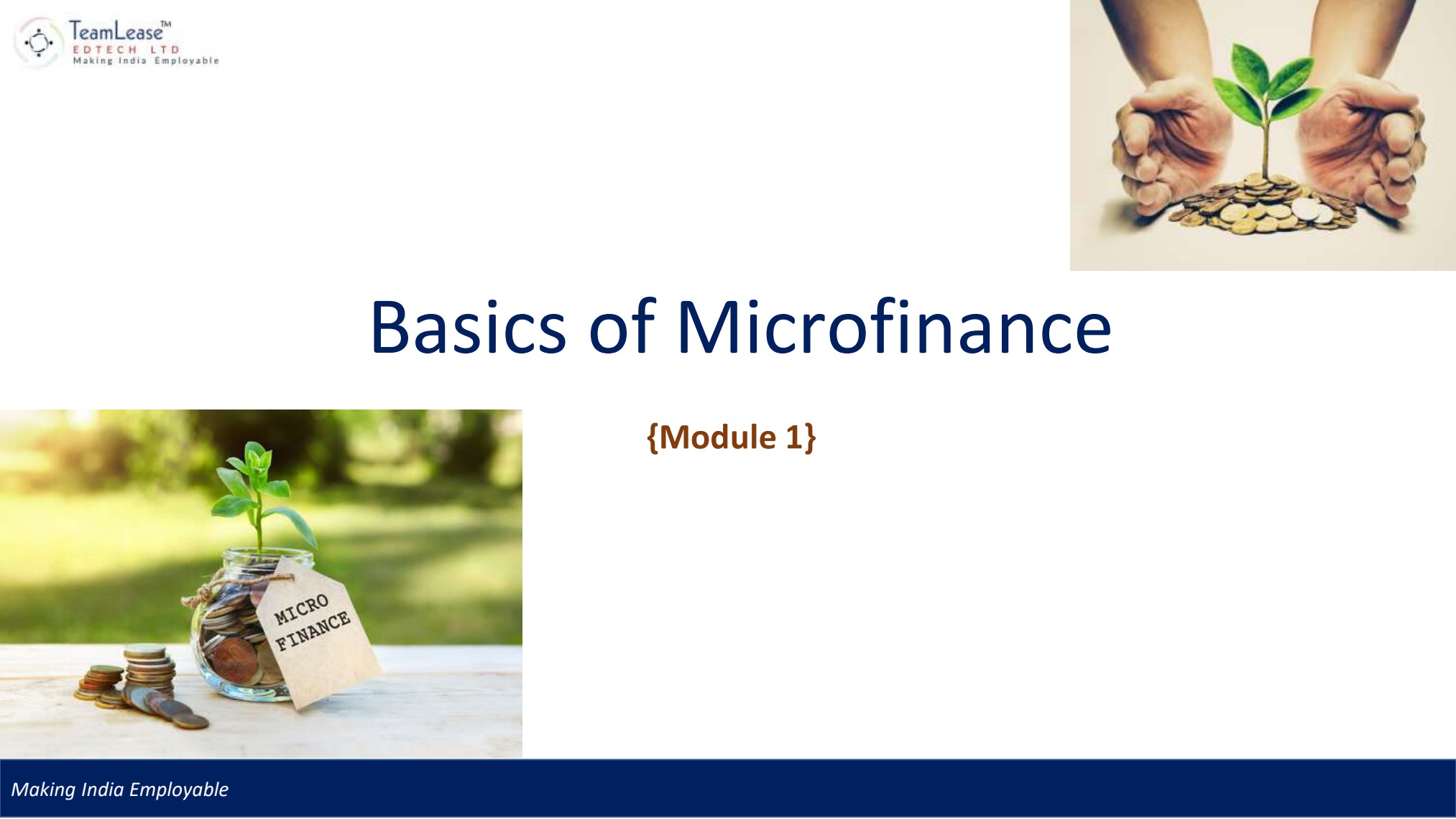 Module 1 - Basics of Microfinance - Teamlease Edtech Ltd (Amita Chitroda) - Page 1 - 31 | Flip ...