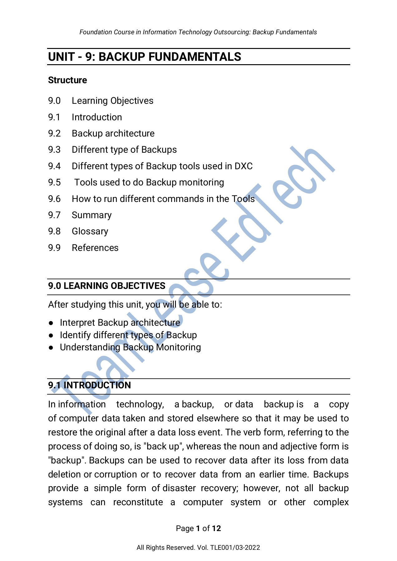 9. Backup Fundamentals - Teamlease Edtech Ltd (Amita Chitroda) - Page 1 ...
