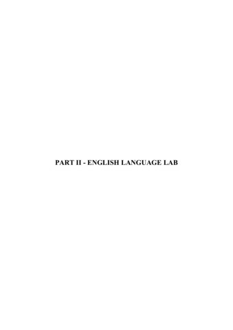 MAE605_English Language Theory and MAE606_English Language Lab ...