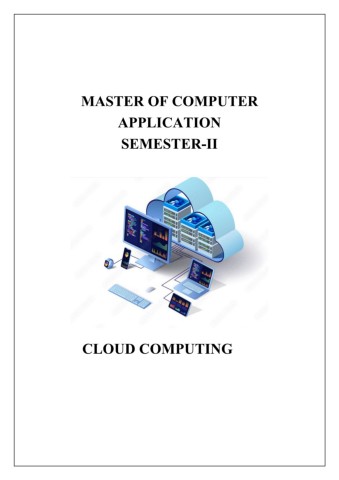 CU-MCA-SEM-II-Cloud Computing-Second Draft