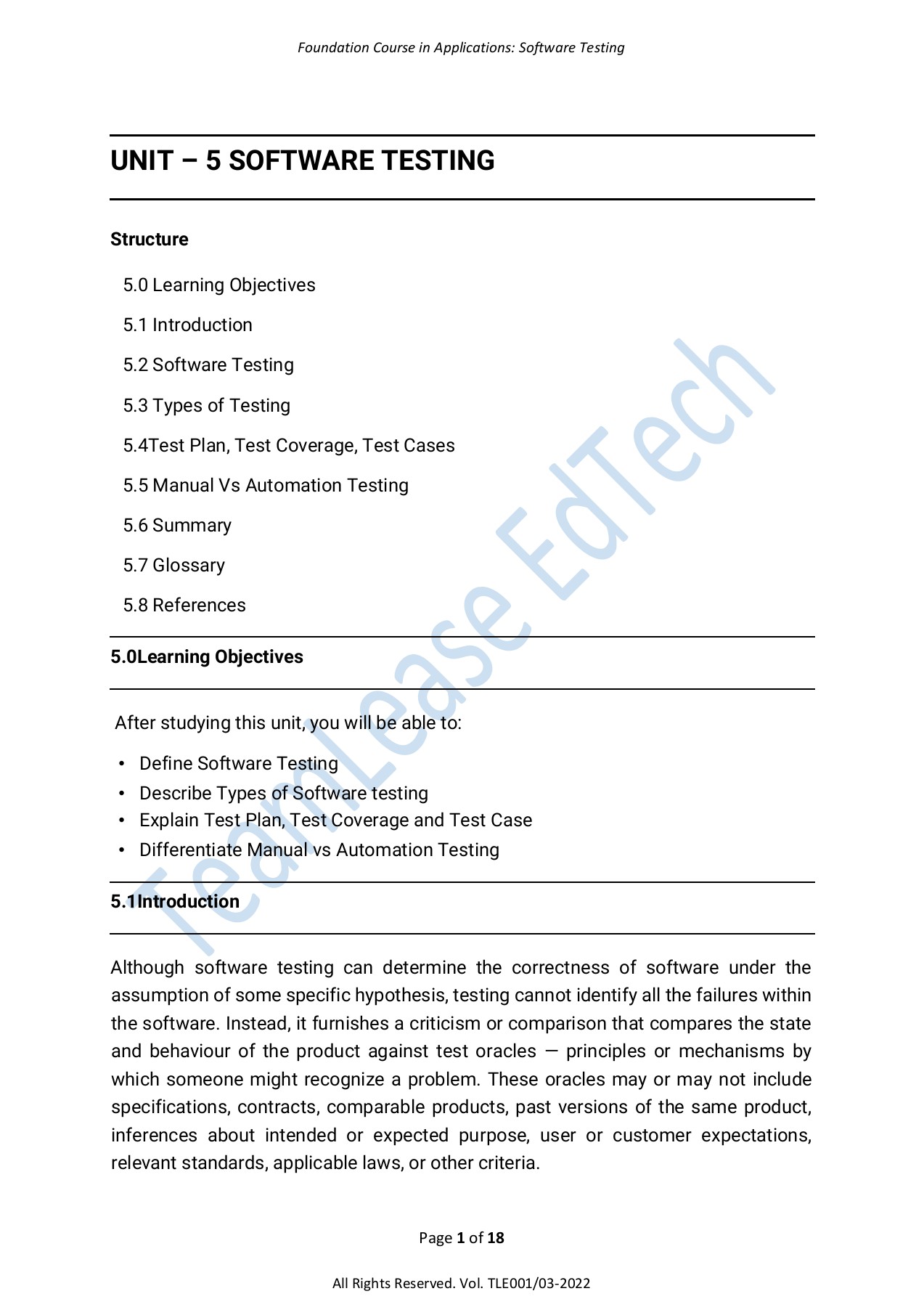 5. Software Testing - Teamlease Edtech Ltd (Amita Chitroda) - Page 1 ...