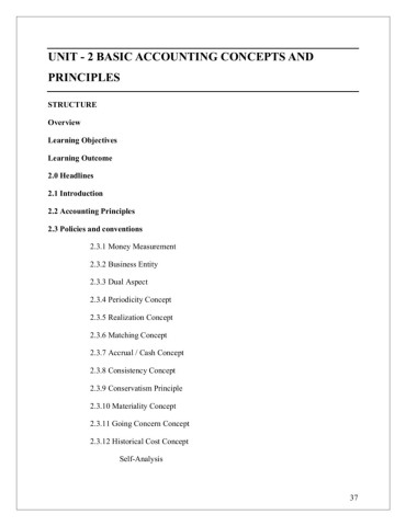 Unit II - Basic Accounting Concepts and Principles - Teamlease Edtech ...